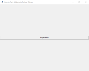 How to Pack Widgets in Python Tkinter