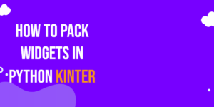 How to Pack Widgets in Python Tkinter