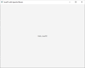 JavaFX with Apache Maven