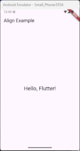 Flutter: Align Widget