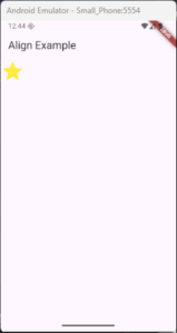 Flutter: Align Widget