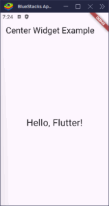 Flutter: Center Widget