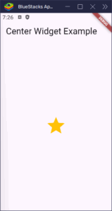 Flutter: Center Widget