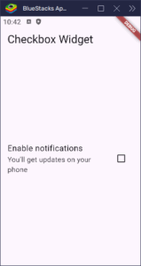 Flutter: CheckBox – Toggle Selection