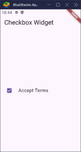Flutter: CheckBox – Toggle Selection