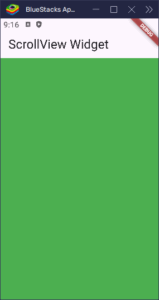 Flutter: SingleChildScrollView Widget