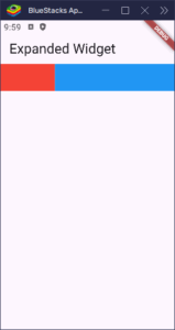 Flutter: Expanded Widget