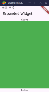 Flutter: Expanded Widget