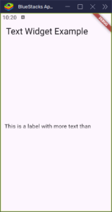 Flutter: Text Widget – Displaying Text
