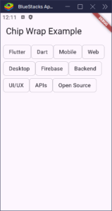 Flutter: Wrap Widget